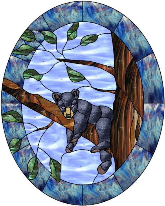Grizzly Bear Black Bear Stained Glass Pattern Stained Glass Bear