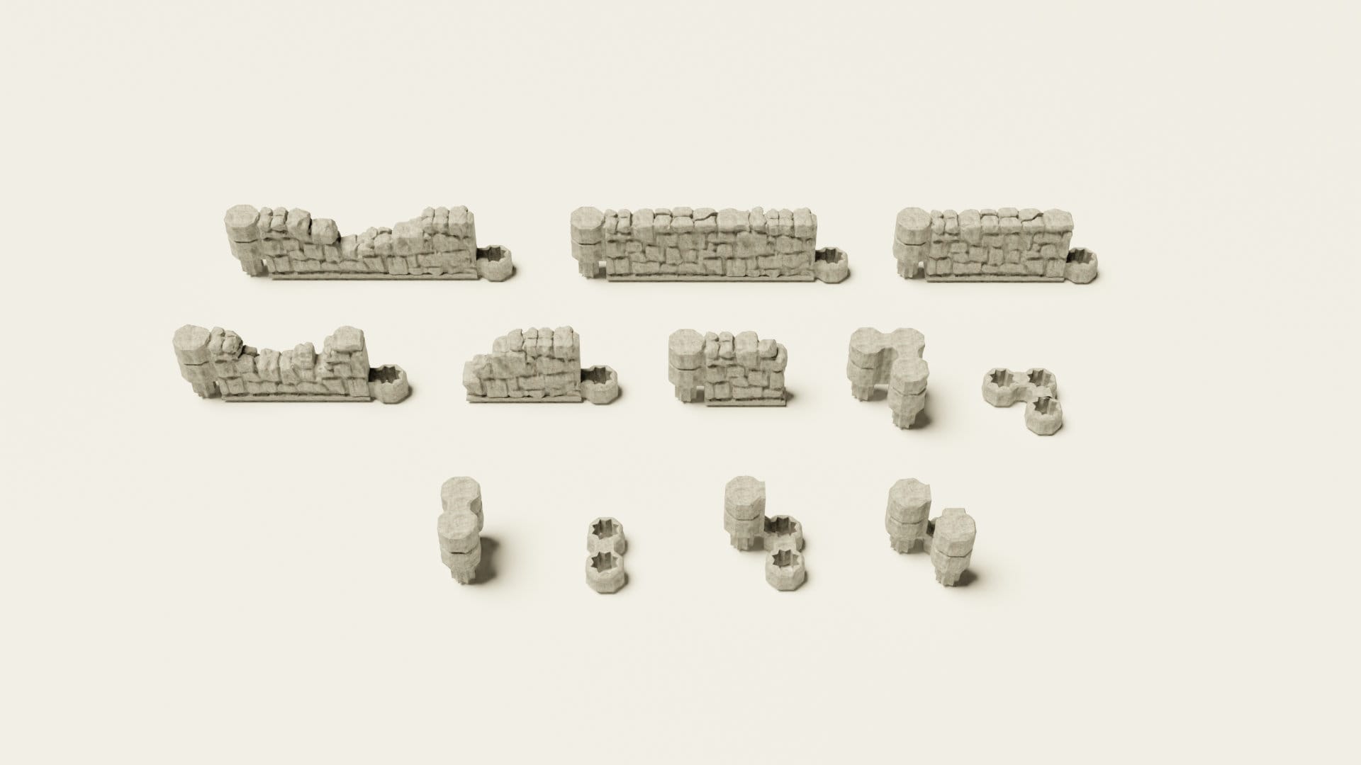 Dungeon Sticks - Ruined Stone Walls (starlink) - 28mm Terrain - Etsy