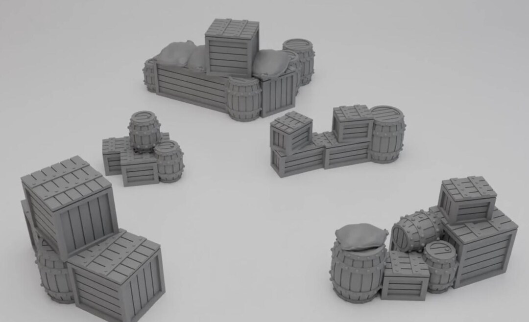 Barricade Collection Scenery Scatter Terrain for 28mm/32mm Tabletop ...