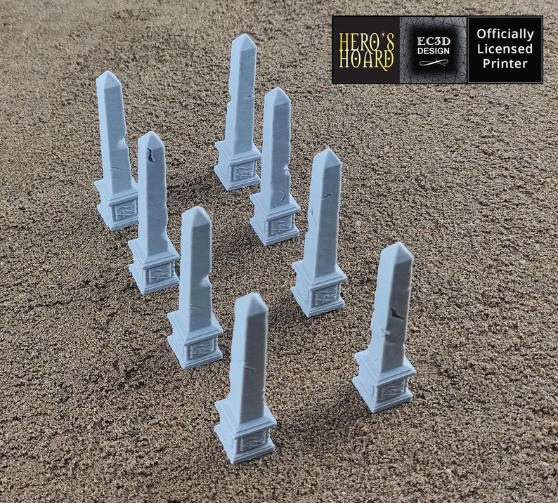 8 Egyptian Obelisks for Gaming Terrain & Scenery (28mm-32mm Scale) - Etsy
