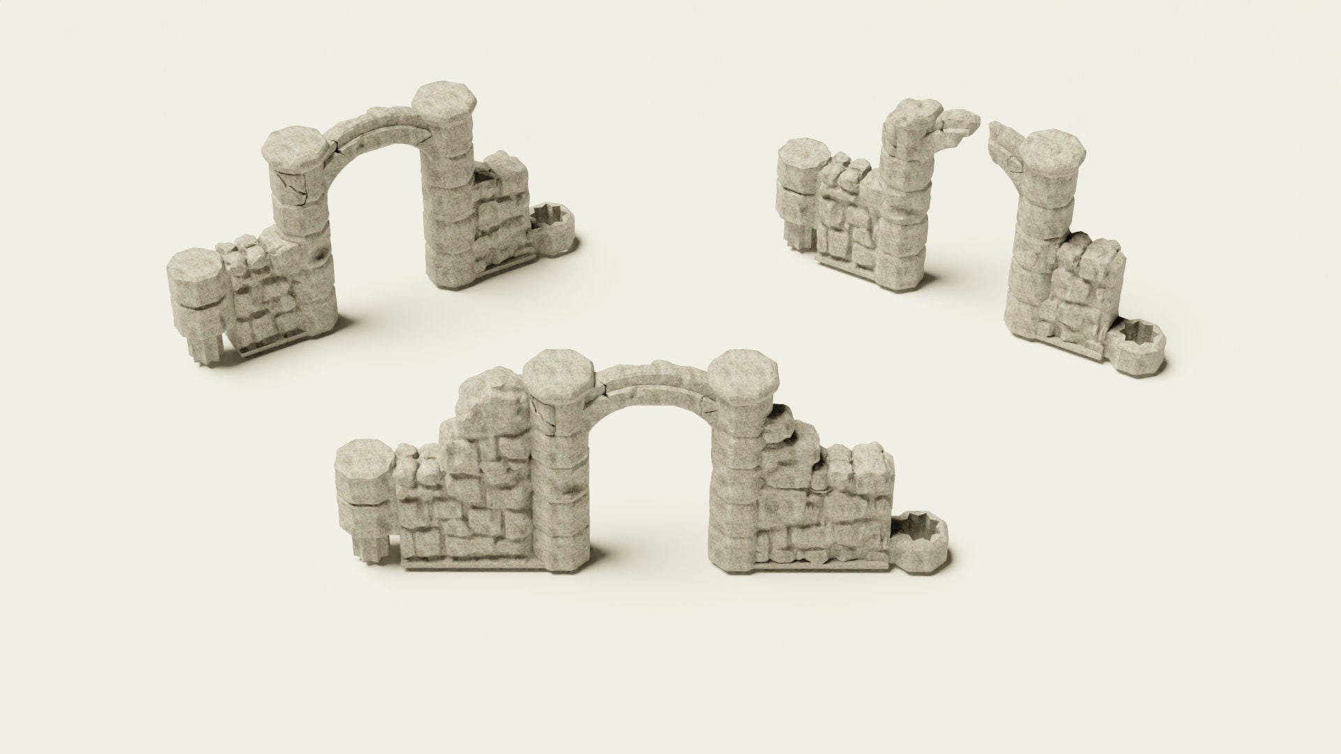 Dungeon Sticks - Ruined Stone Walls (starlink) - 28mm Terrain - Etsy