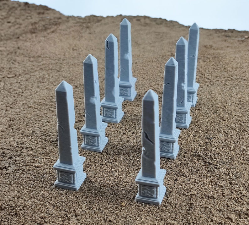 8 Egyptian Obelisks for Gaming Terrain & Scenery (28mm-32mm Scale) - Etsy