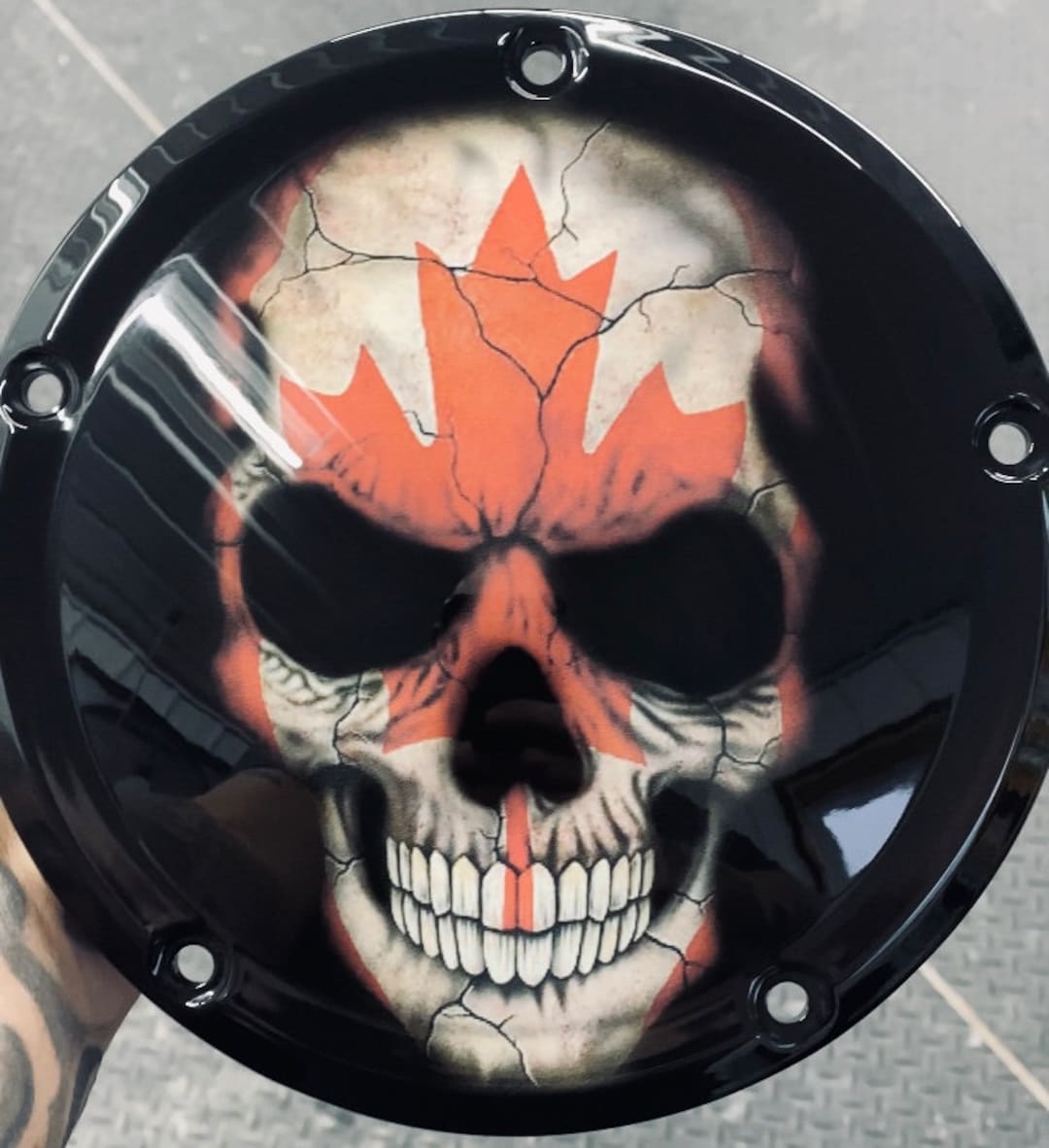 Custom Derby Cover - Canadian Skull - Etsy