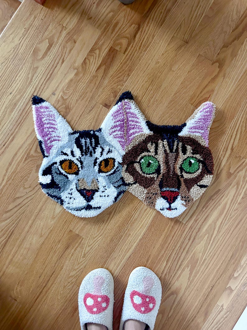 Custom Pet Portrait Rug, Personalized Pet Rug, Custom Dog Portrait ...