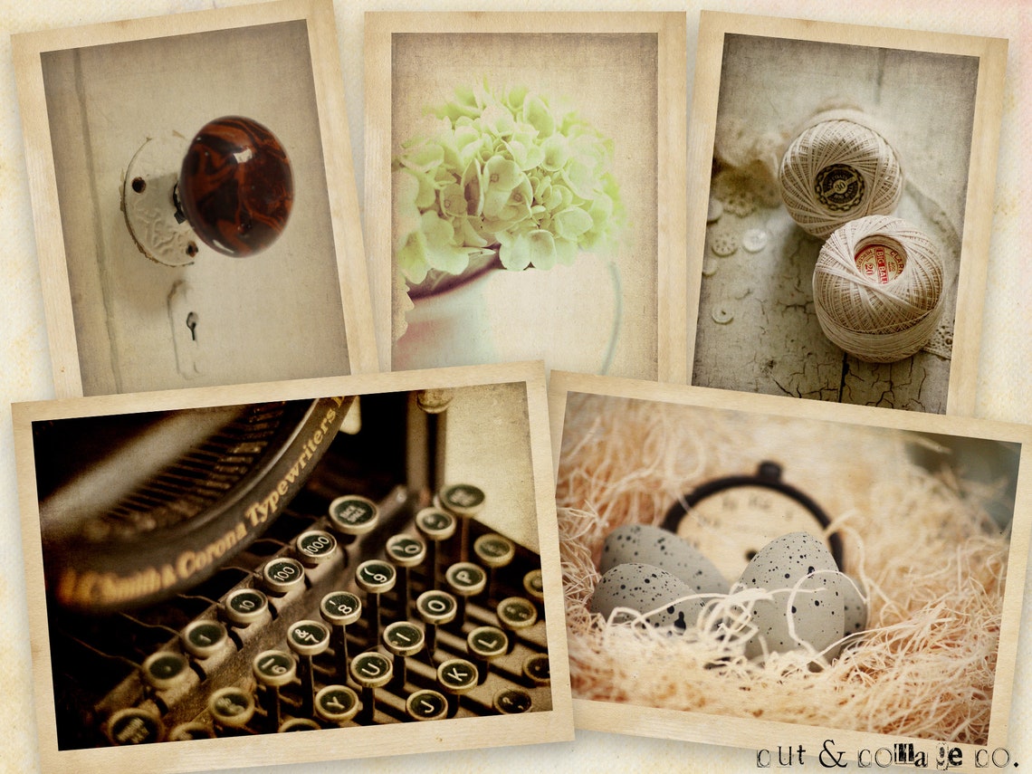 Rustic FARMHOUSE Photo Collection for Junk Journals, Vintage Photo Wall ...
