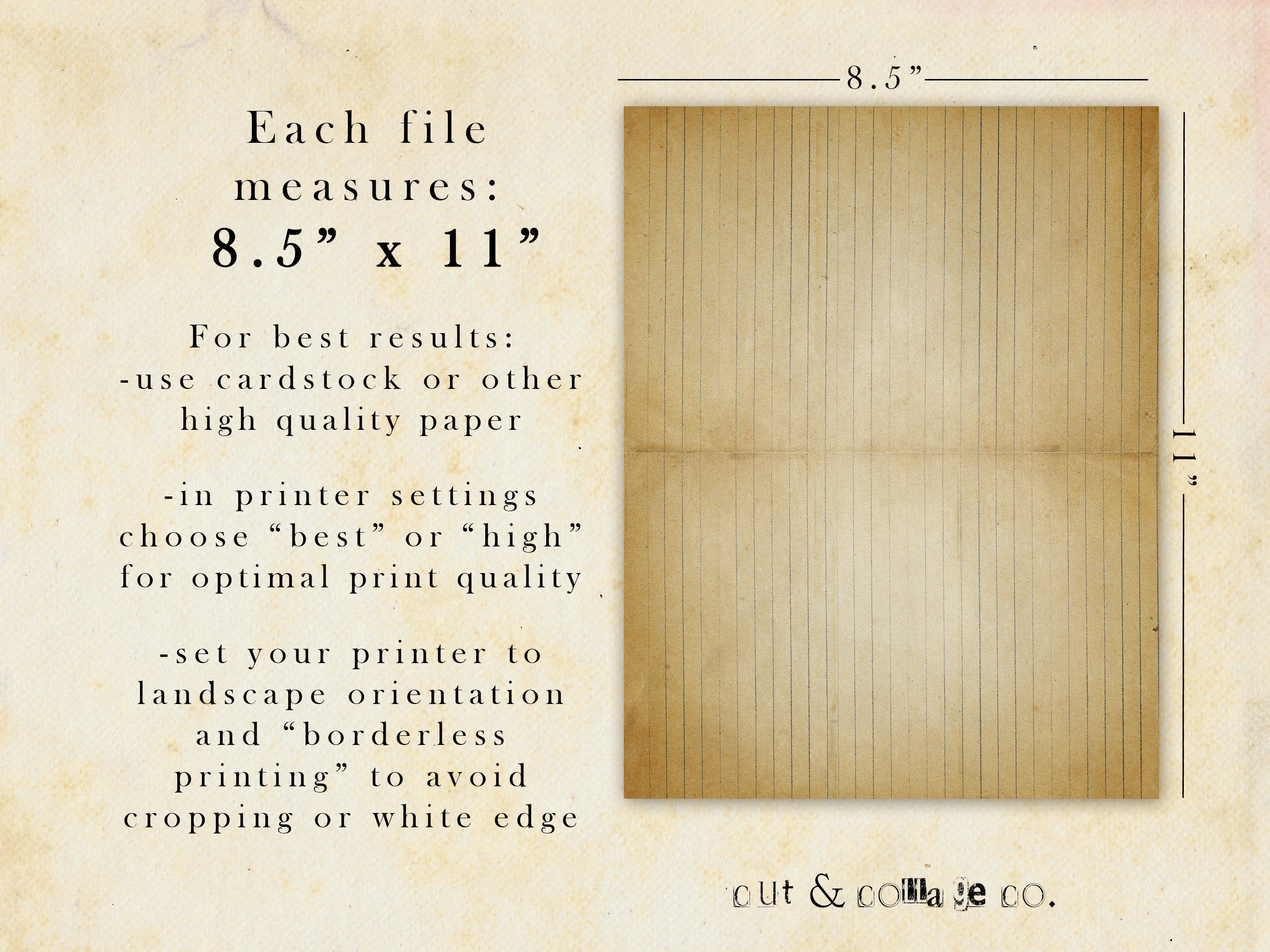 Grunge DISTRESSED PAPER Pack Printable Junk Journal Pages Collage Kit ...