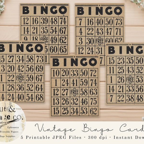 Vintage Bingo Cards - Etsy