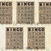 Vintage Printable Aged BINGO Game Cards, 5 Designs for Junk Journals ...