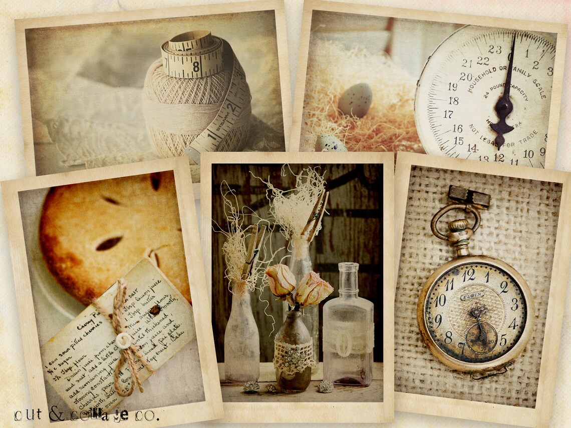 Rustic FARMHOUSE Photo Collection for Junk Journals, Vintage Photo Wall ...