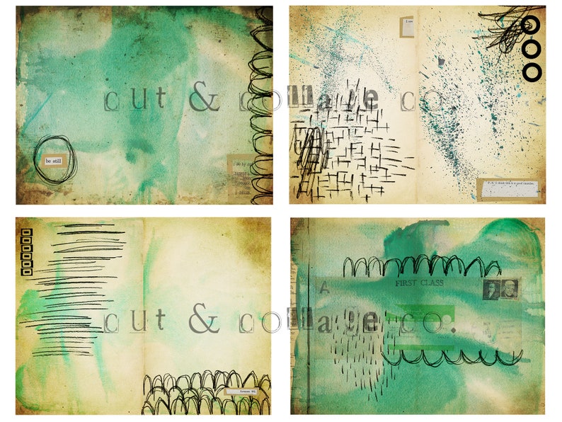 Paint & Scribbles ABSTRACT Artist Journal Paper Pack 8 - Etsy