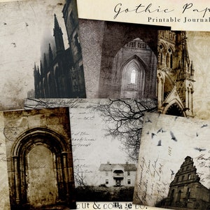 Gothic Architecture Printable Junk Journal Papers, Vintage Inspired ...