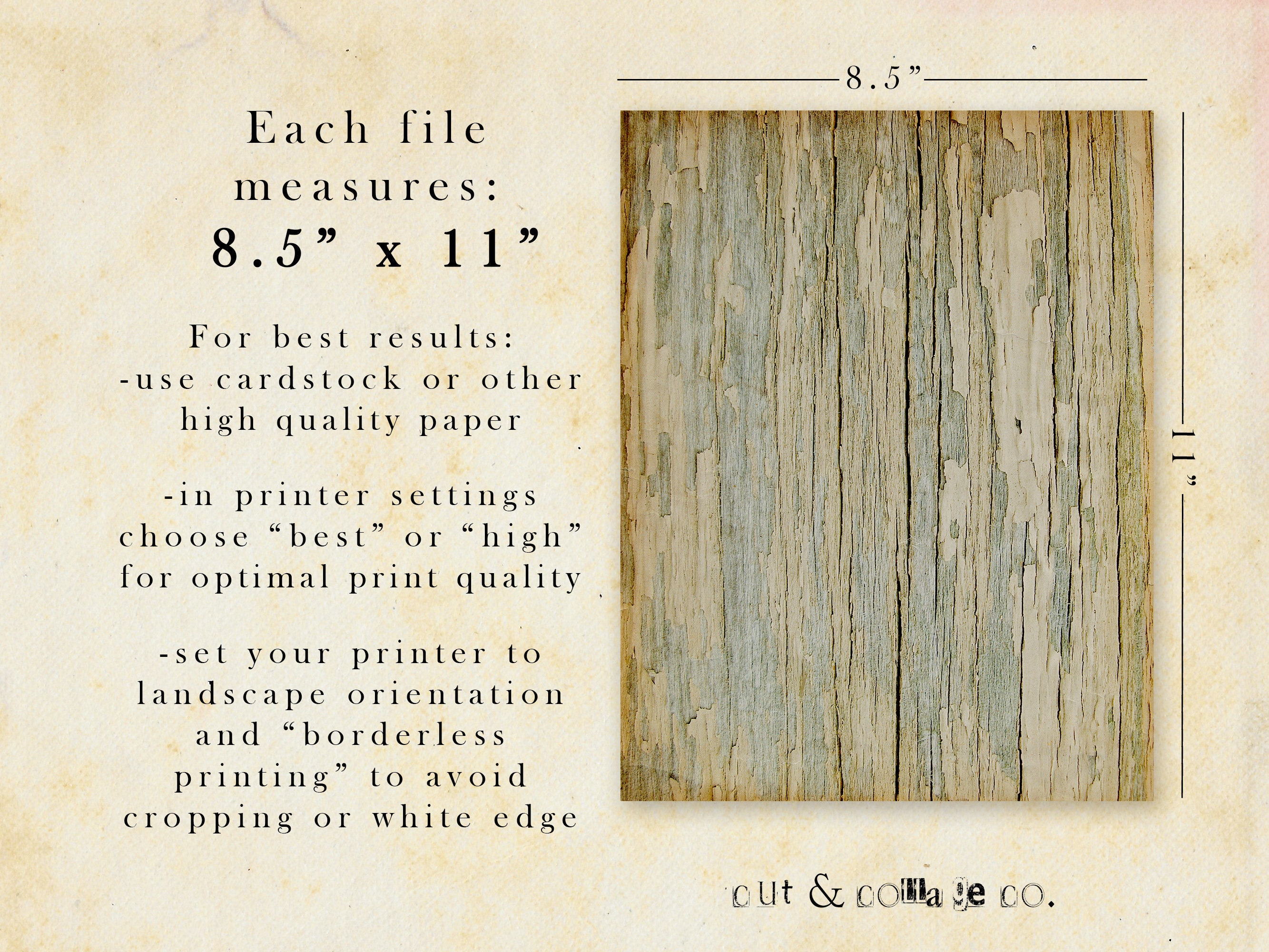 Rustic WOOD Printable Journal Papers Kit INCLUDES 9 Digital - Etsy