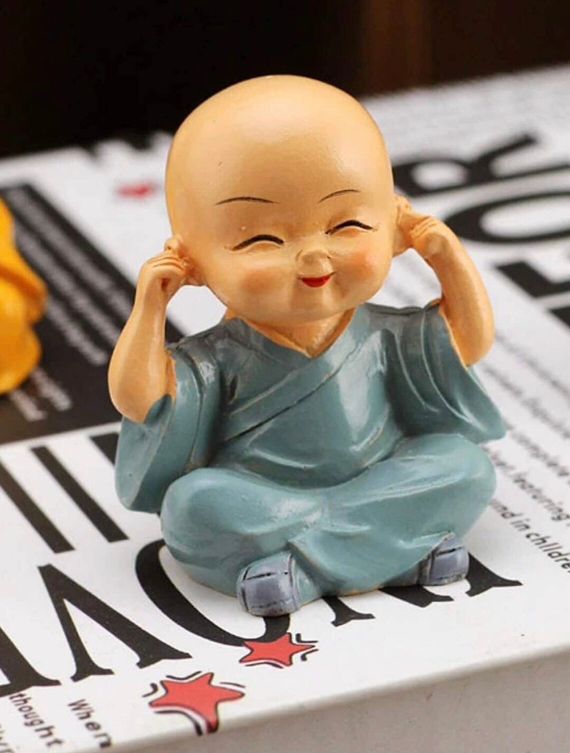 Buddha Monks Statues Showpiece for Wall Shelf Table Desktop | Etsy UK