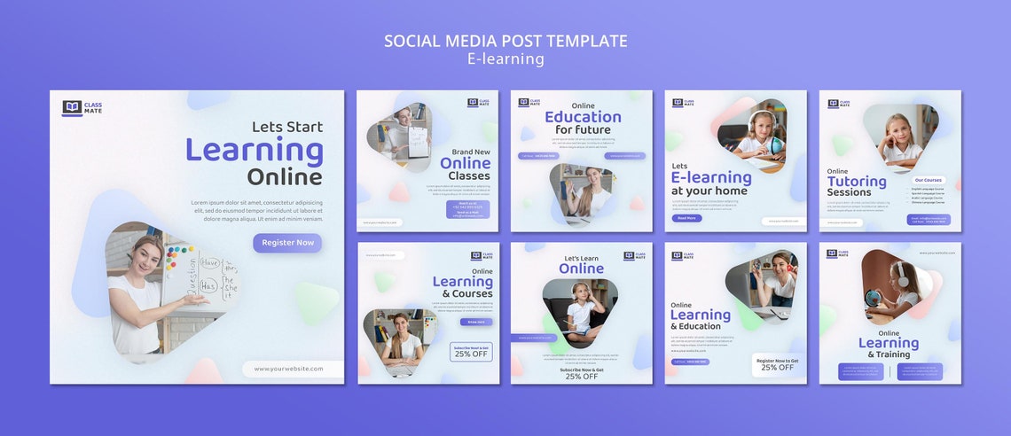 100 Editable Instagram Templates for Social Media Post - Etsy