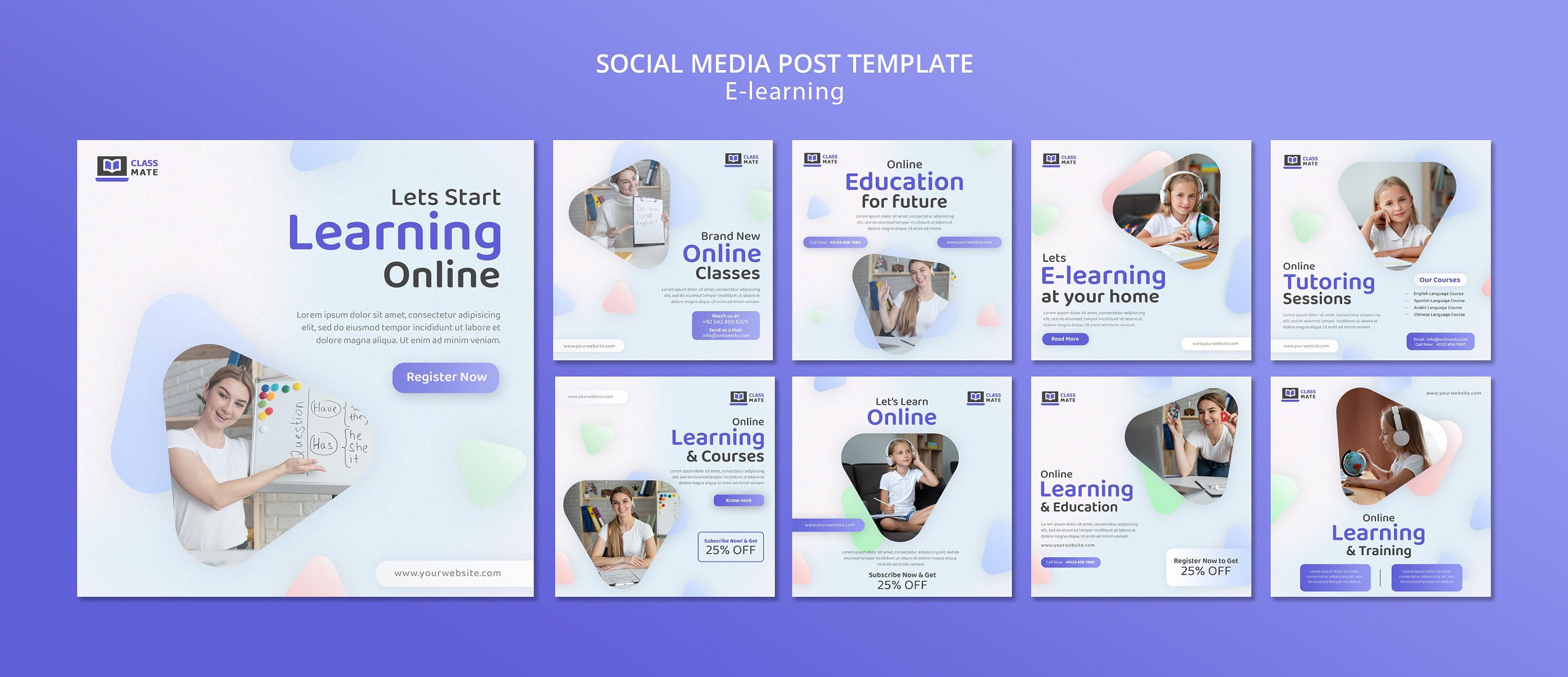100 Editable Instagram Templates for Social Media Post - Etsy