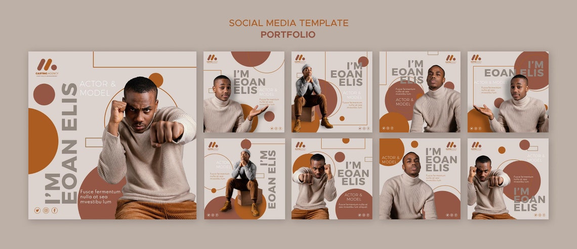 100 Editable Instagram Templates for Social Media Post - Etsy