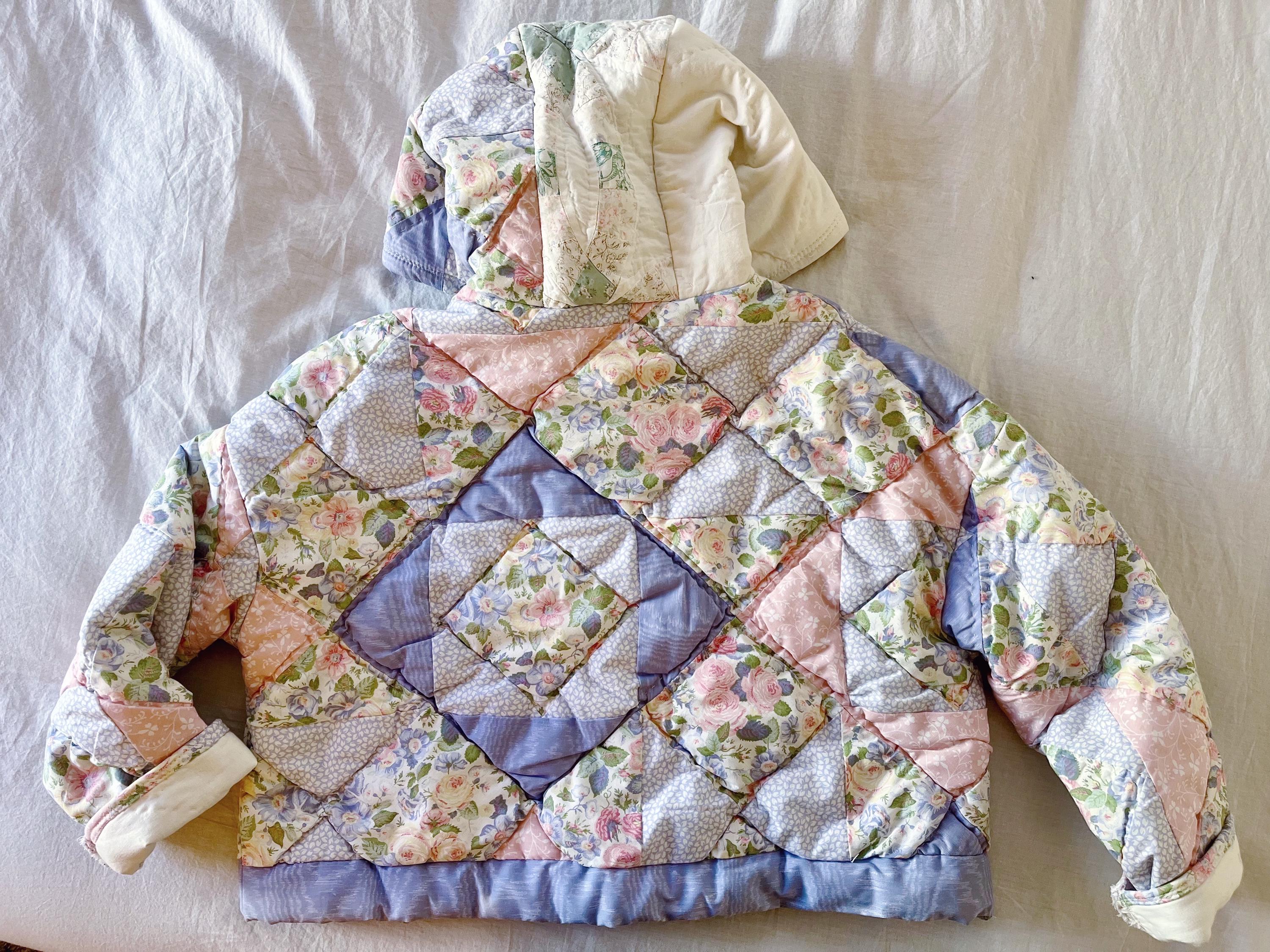 Upcycled Quilt Hoodie / Purple Puffer - Etsy