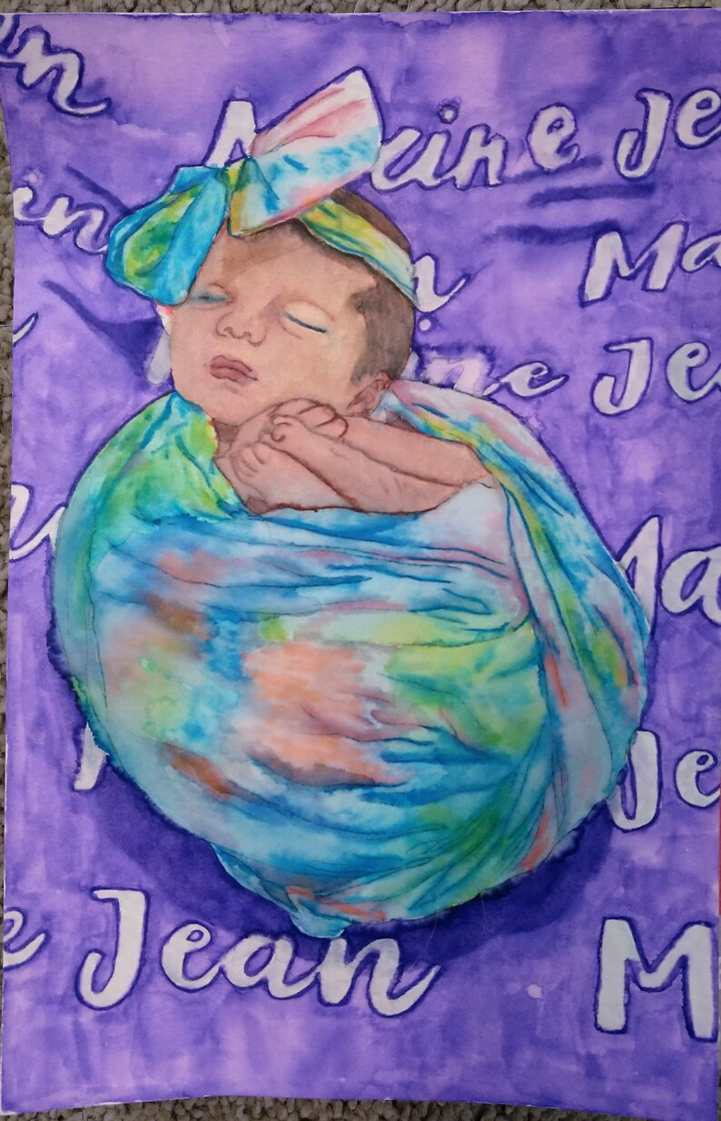 Custom Baby Angel Painting - Etsy