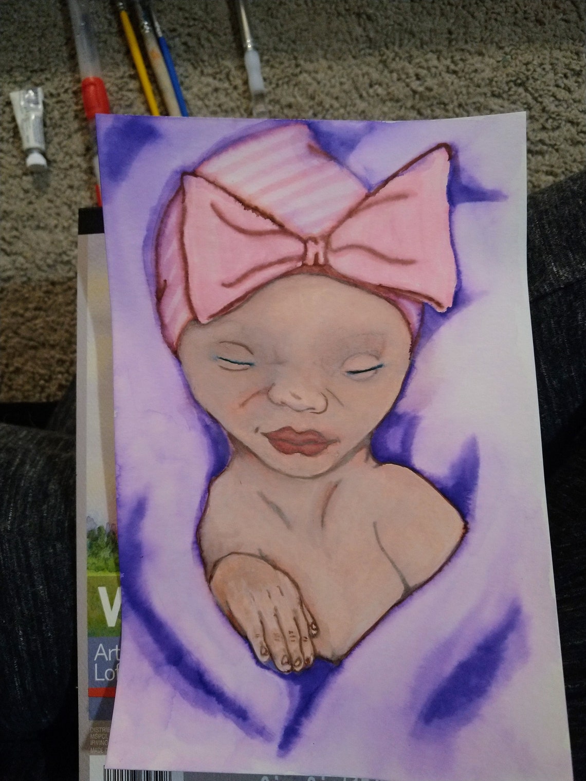Custom Baby Angel Painting - Etsy