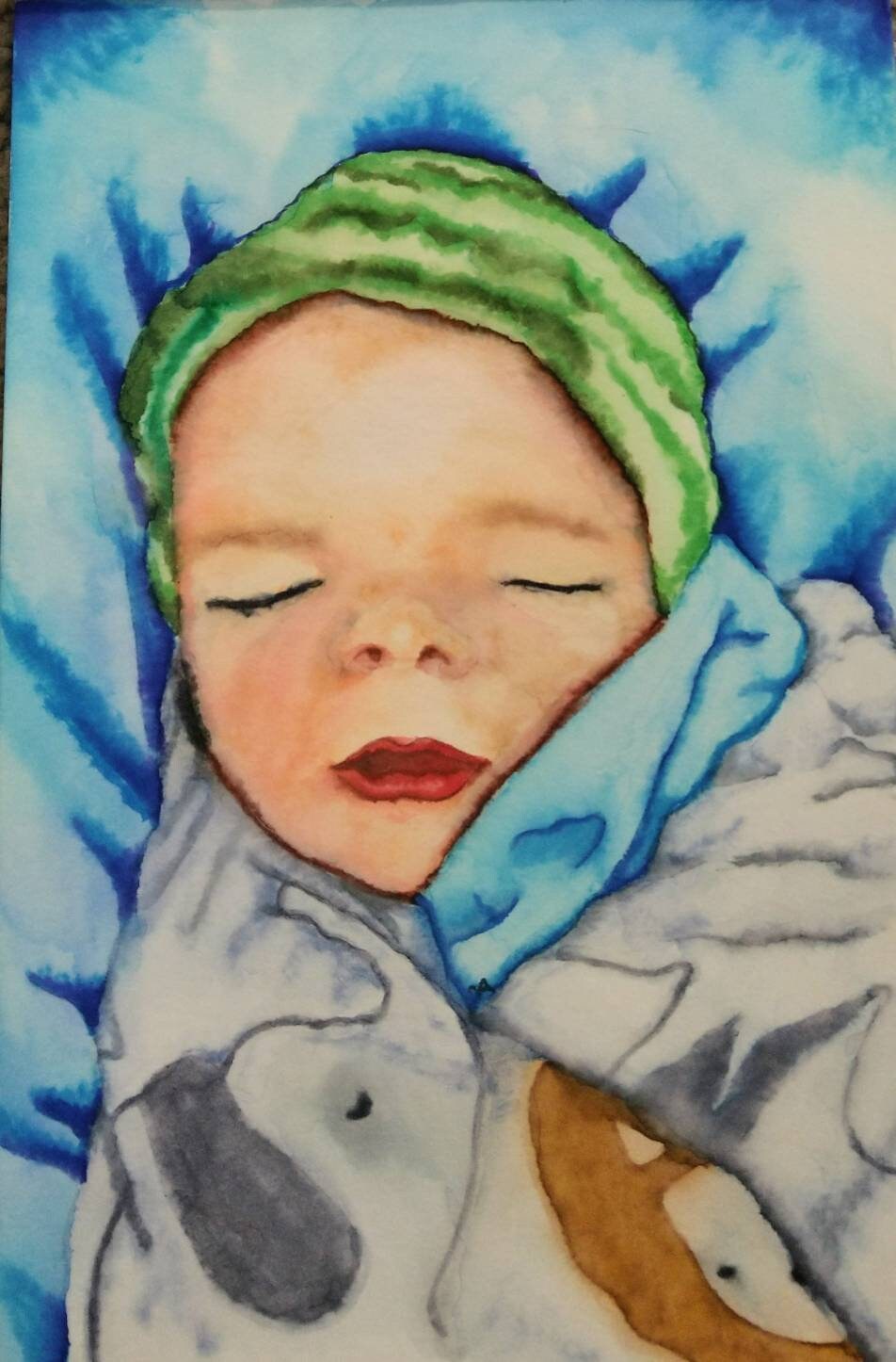 Custom Baby Angel Painting - Etsy