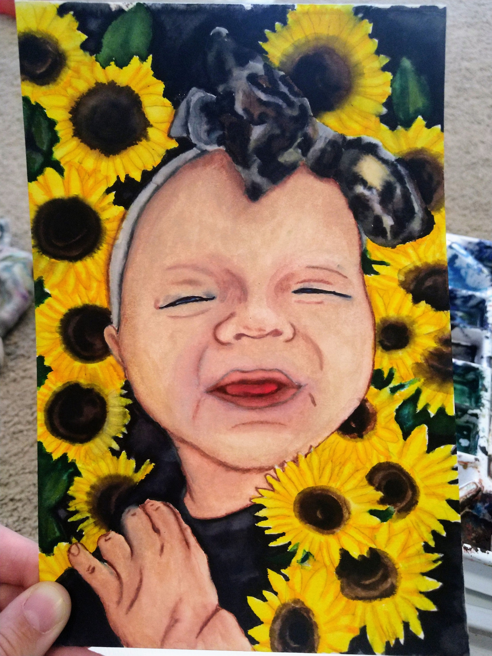 Custom Baby Angel Painting - Etsy