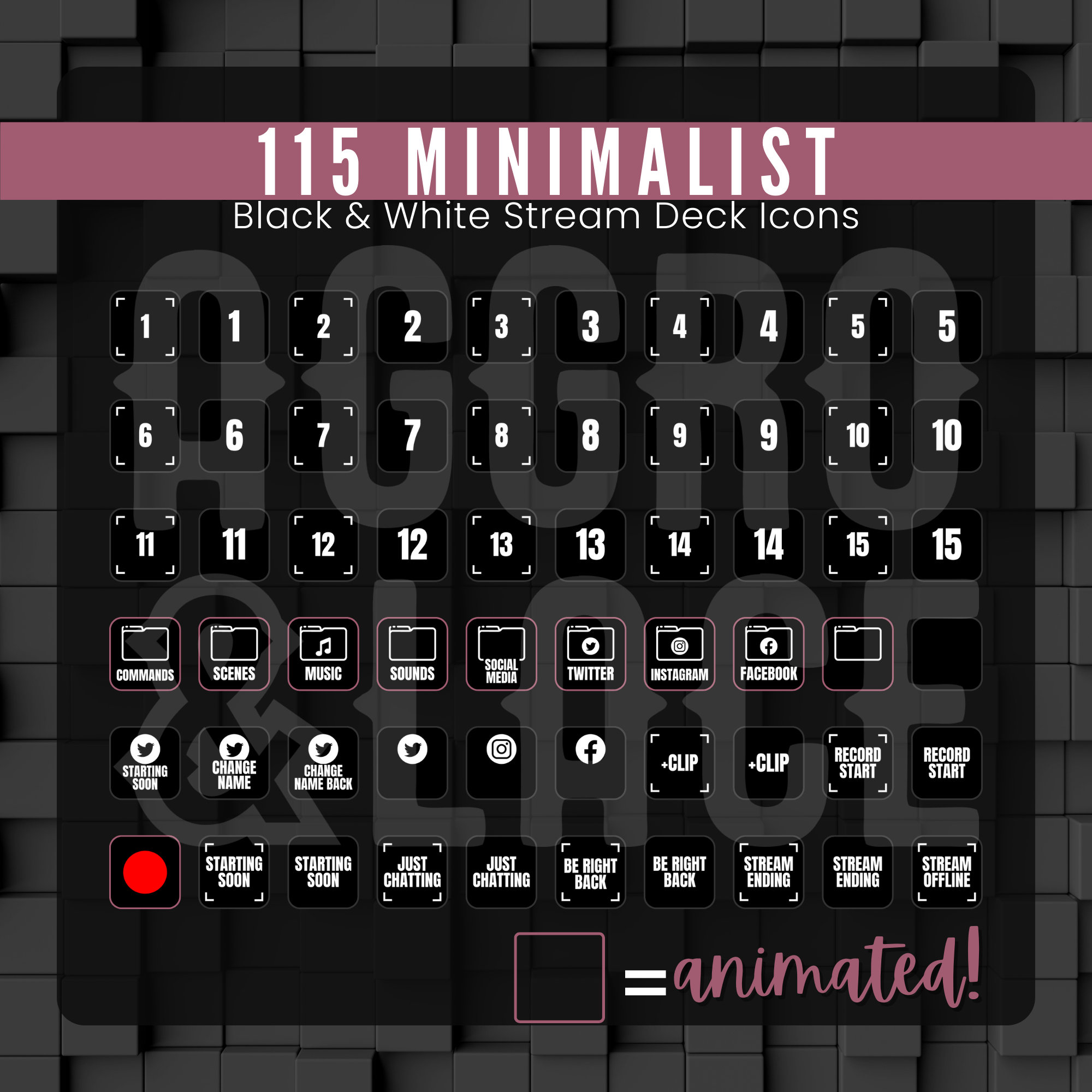 Minimalist Black & White | 115 Simple Icons + 3 Screen Savers for ...