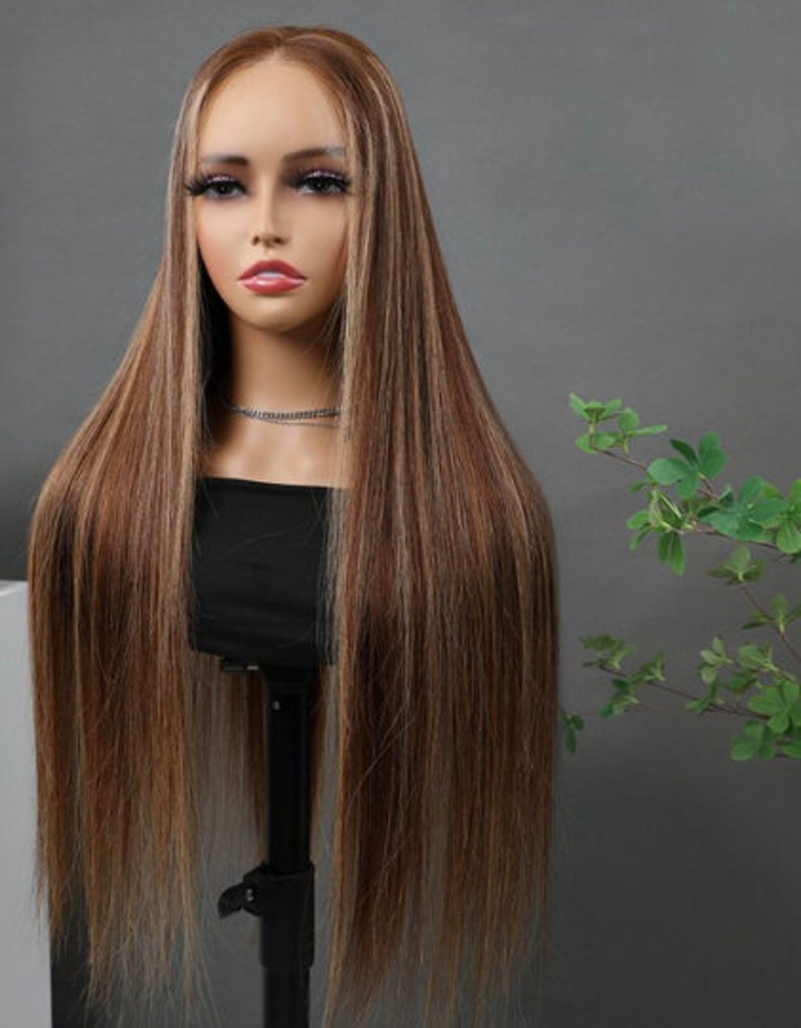 Brown Highlight Straight Wear & Go Glueless 180% HD Lace - Etsy