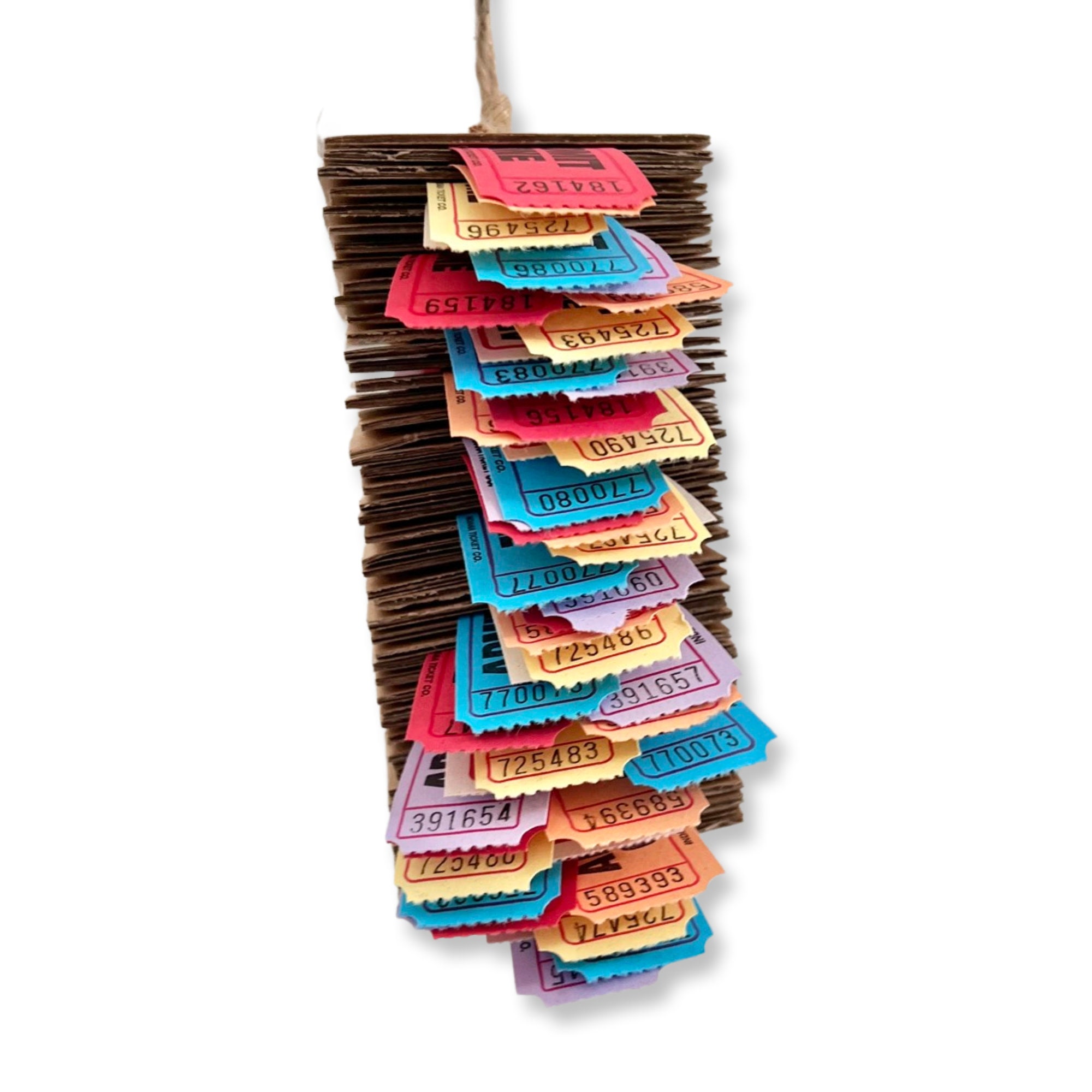 Cardboard Ticket Tower Carboard Squares Paper Tickets Jute - Etsy