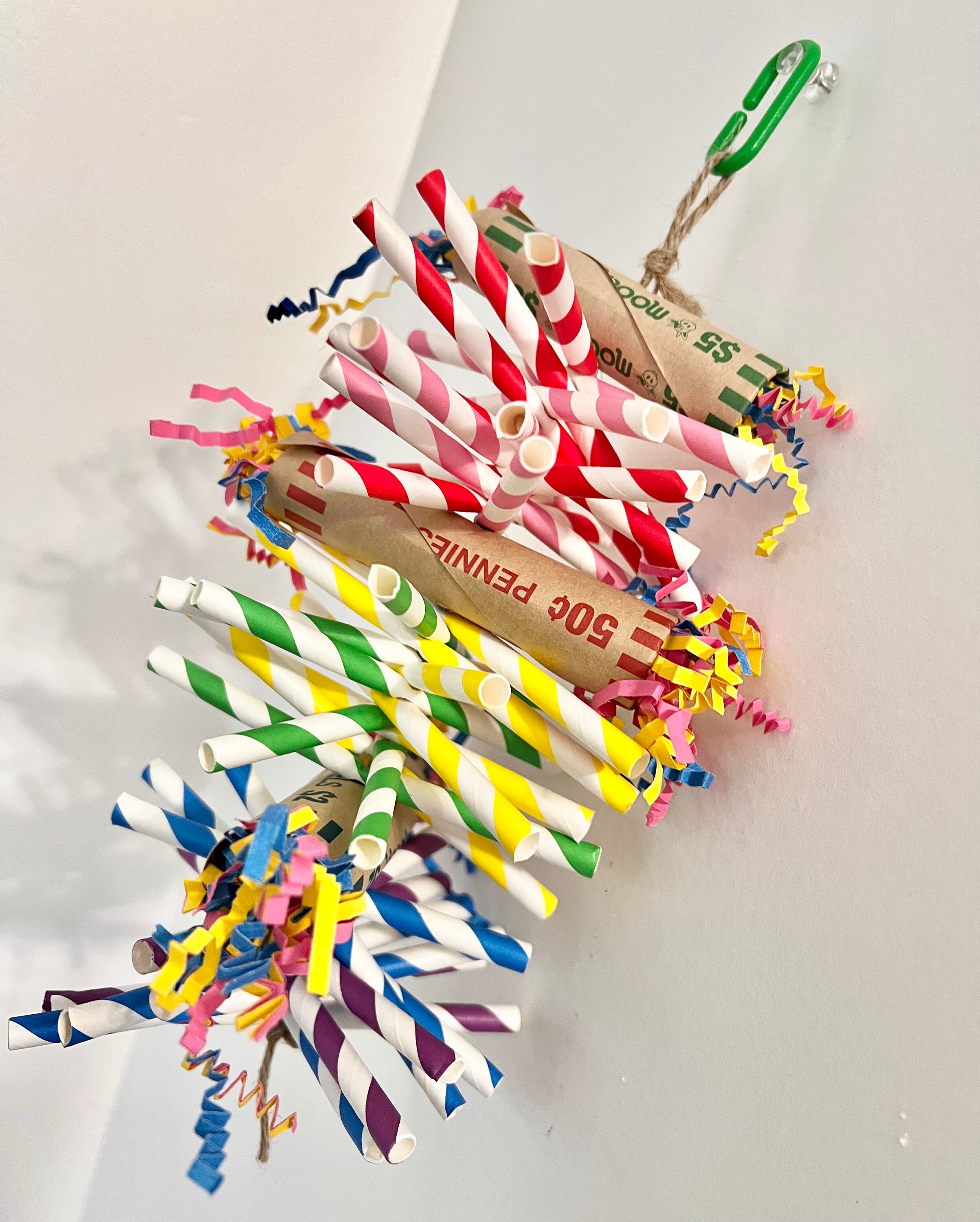 Paper Straw/coin Wrapper Tower Bird Toy Paper Straws Coin - Etsy