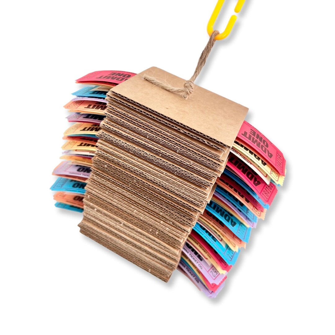 Cardboard Ticket Tower- Carboard Squares, Paper Tickets, Jute Twine ...