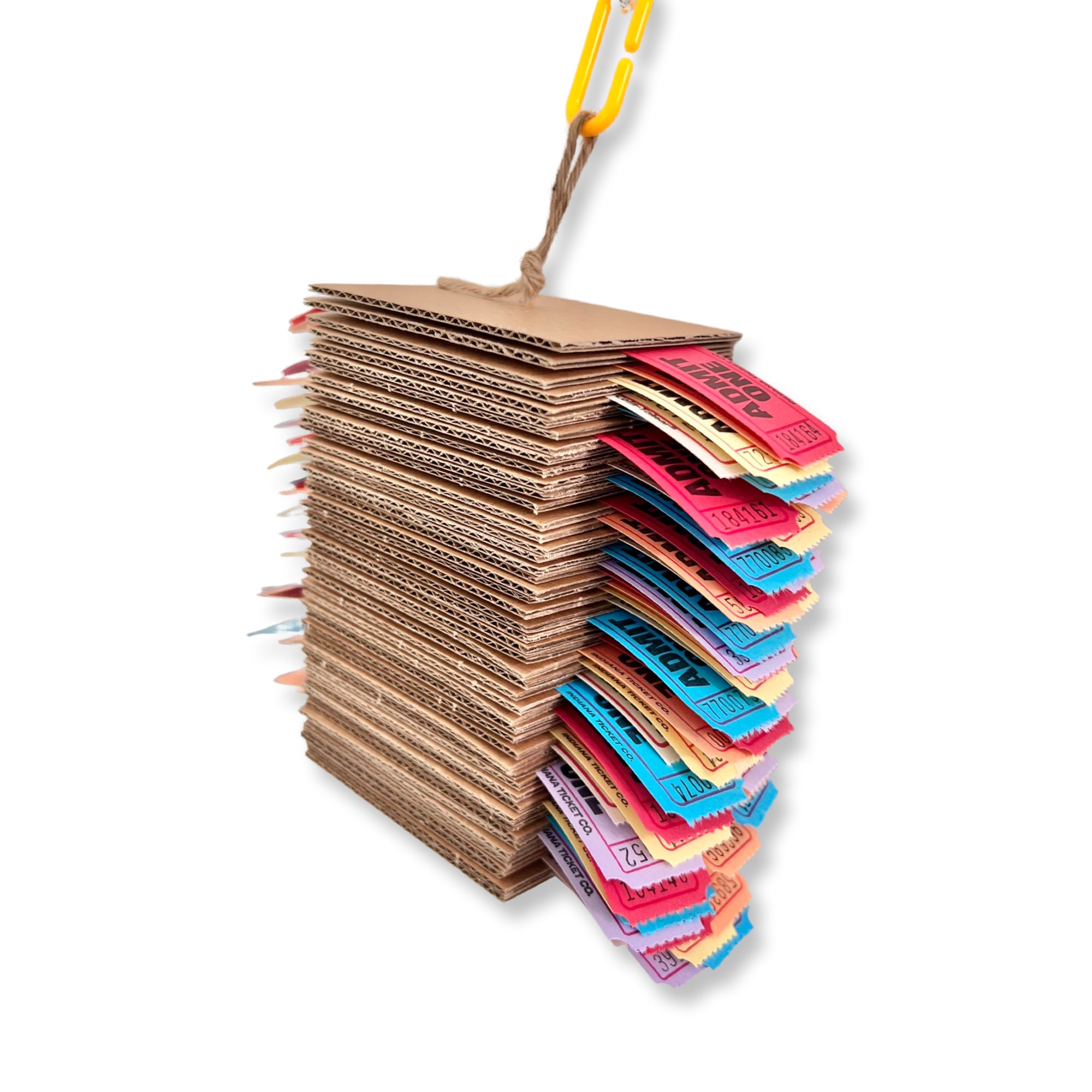 Cardboard Ticket Tower Carboard Squares Paper Tickets Jute - Etsy