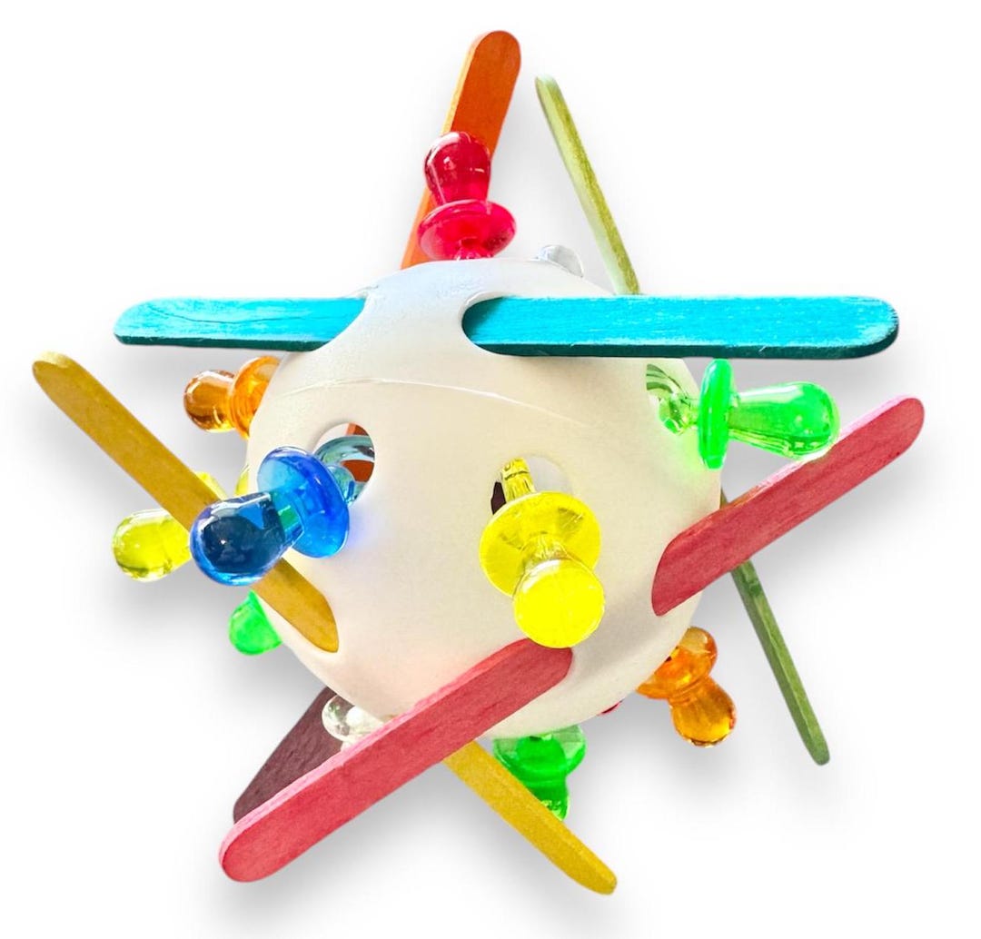 Wacky Ball Foot Toy- Soft Ball, Pacifiers and Popsicle Sticks. Great ...