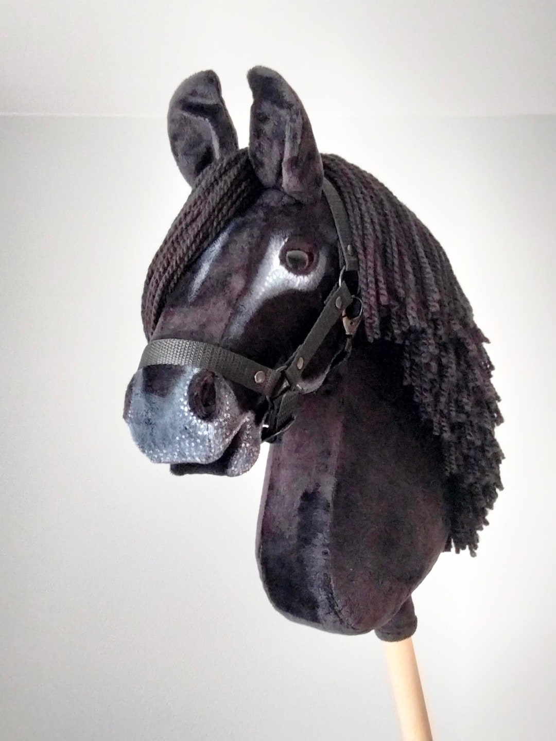 Hobby Horse Raven Black, Raven, Black Yarn Mane, "free Rein", Horse on ...
