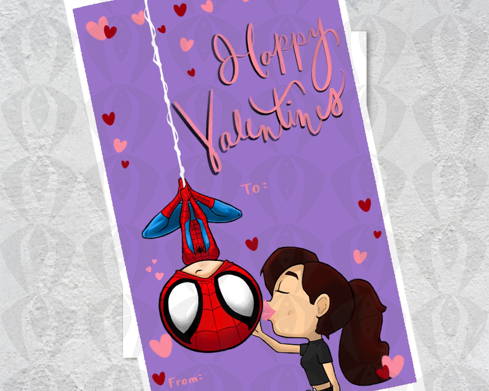 Spiderman Valentines Day Card | Digital Download | Printable Valentines ...