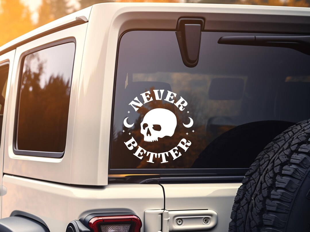 Never Better Permanent Vinyl Decal | Outdoor Friendly | Trendy Window ...