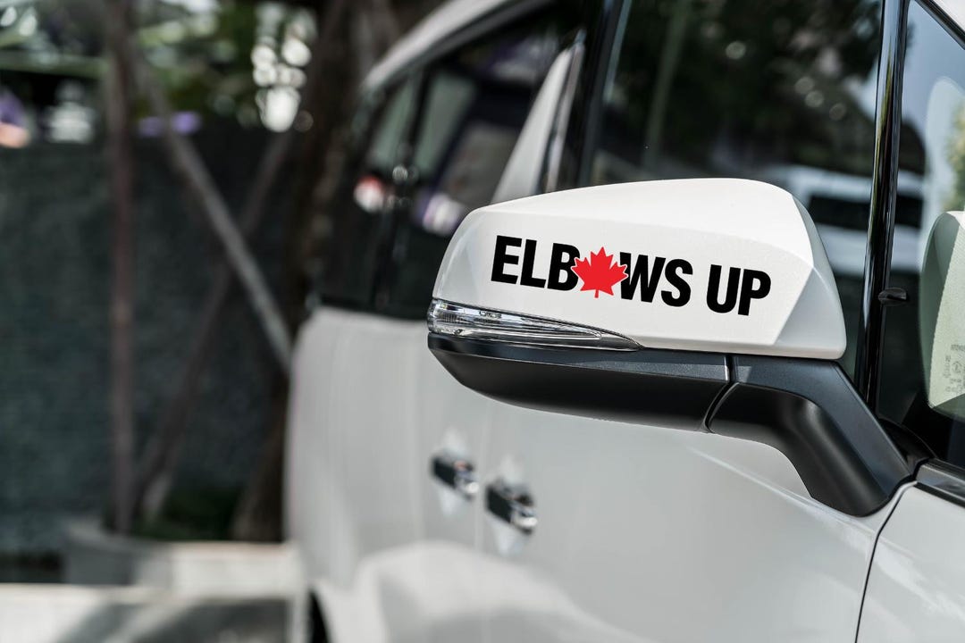 Elbows up Permanent Vinyl Decal | Outdoor Friendly | Window Decal ...
