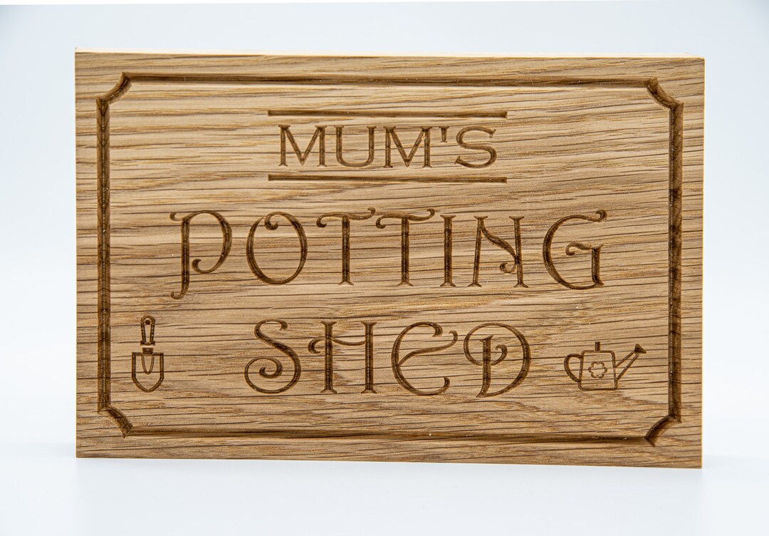 Solid Oak Mums Potting Shed Sign - Etsy