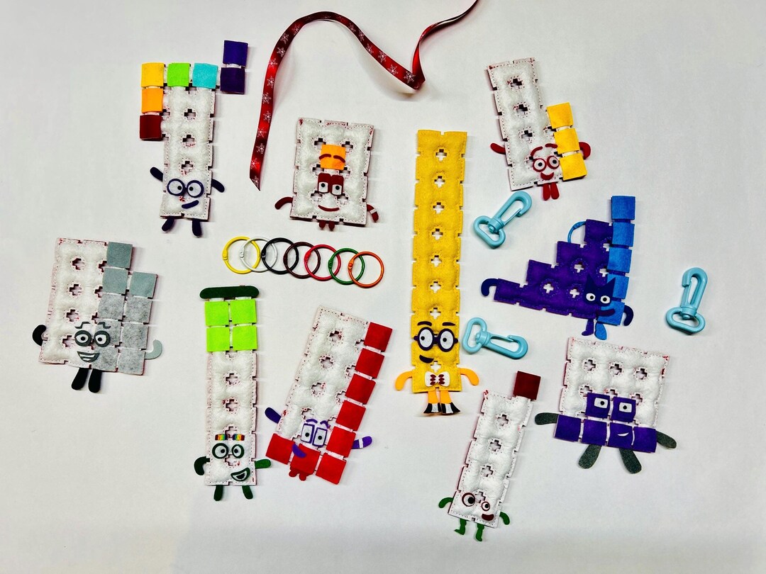 3D Numberblocks 11-20 Travel Luggage Tag Backpack Pin Backpack Hanger T ...
