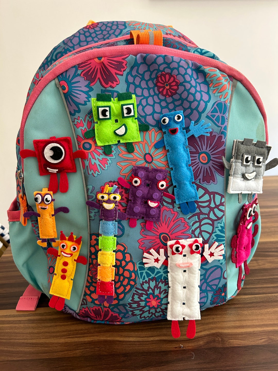 3D Mini Numberblocks 1-10 Backpack Pin Backpack Hanger T-shirt Pin ...