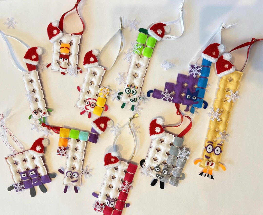 Handmade Numberblocks 11-20 Holiday Ornament: Felt Backpack Pin - Etsy