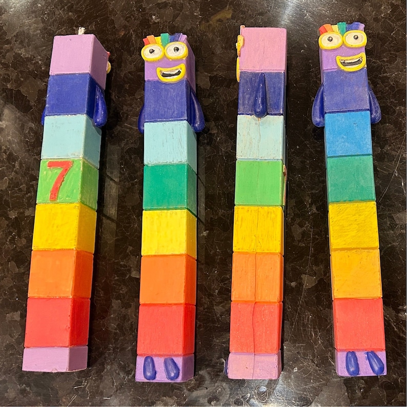 NEW*** Numberblocks #6 and #7 Handmade Candle - Etsy
