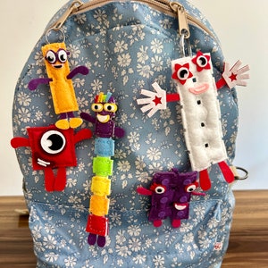 3D Mini Numberblocks 1-10 Backpack Pin Backpack Hanger T-shirt Pin ...