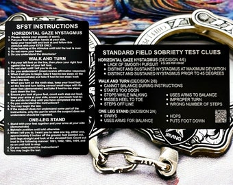 Metal SFST Card for Law Enforcement - Etsy