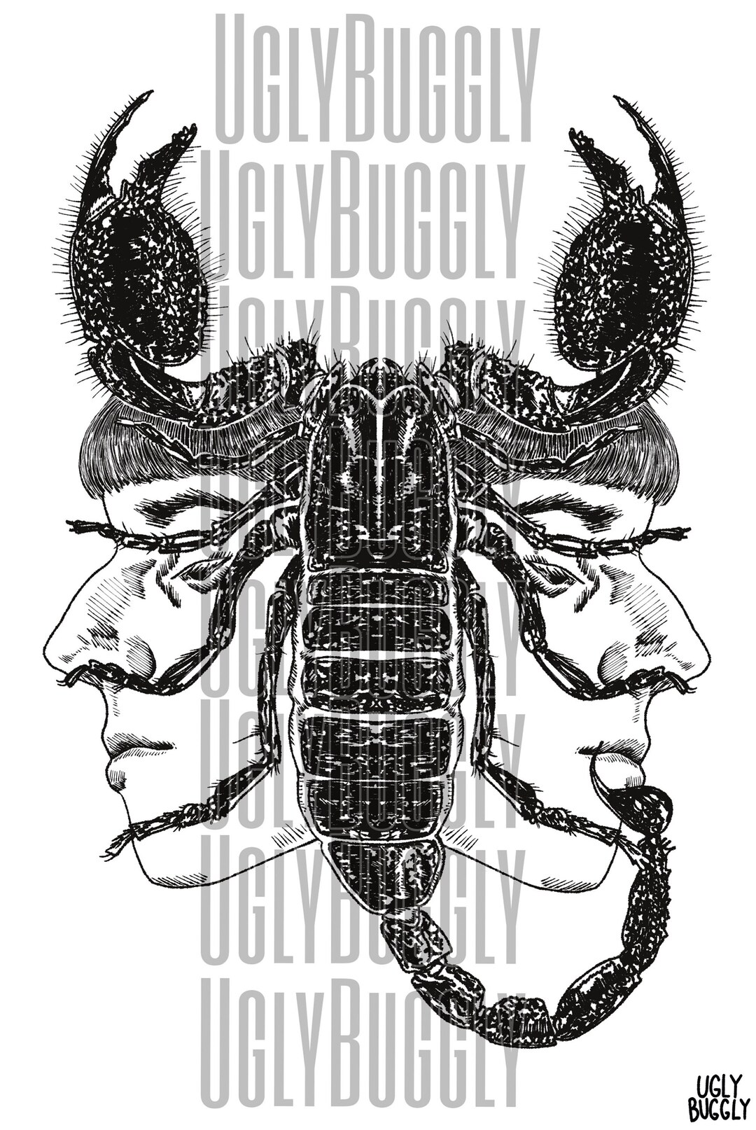 Bug Human Hybrid Portrait Print: Scorpion - Etsy