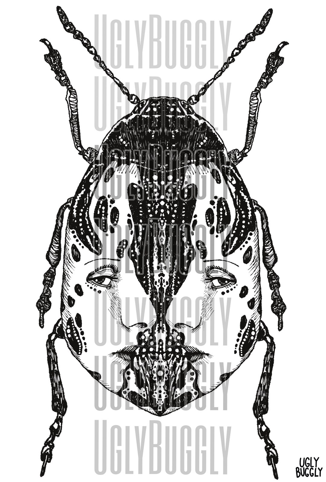 Bug Human Hybrid Portrait Print: Spotted - Etsy
