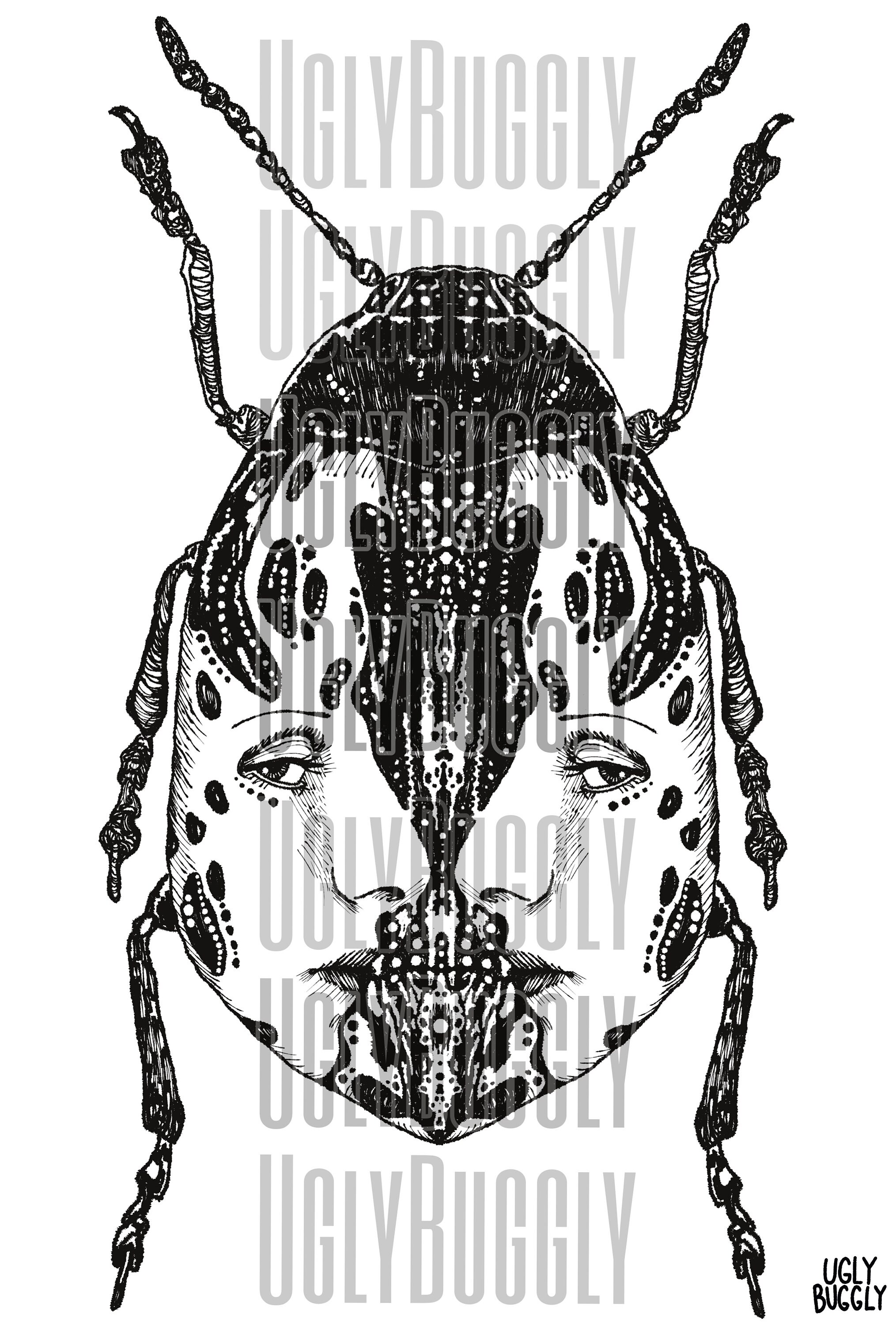 Bug Human Hybrid Portrait Print: Spotted - Etsy