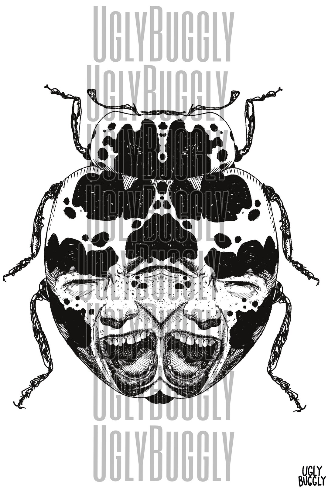 Bug Human Hybrid Portrait Print: Scream - Etsy