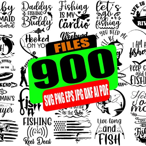 FISHING SVG Bundle FISHING Svg Cut Files for Cricut Fishing - Etsy