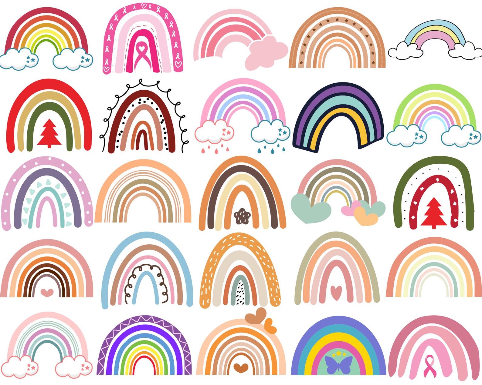 Rainbow SVG Bundle Rainbow Designs SVG File Rainbow SVG for - Etsy