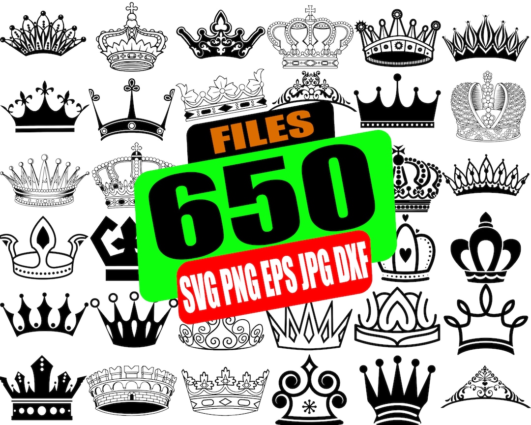 Royal Crown SVG Bundle, Crown Svg File, King Crown Svg, Queen Crown Svg ...